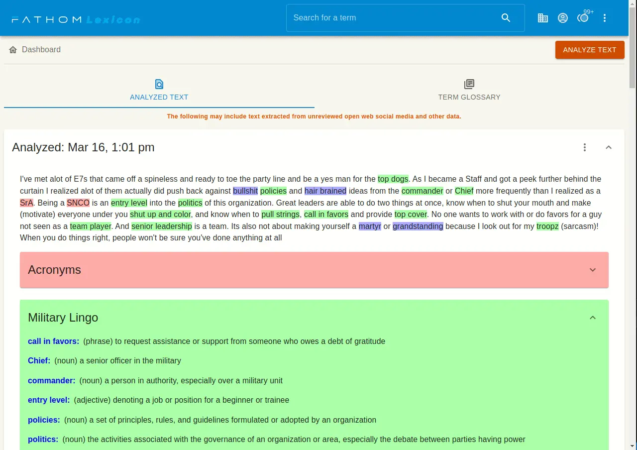 Fathom Lexicon: Plataforma Con IA Que Analiza Texto Y Extracción De Entidades ️ 2025 - ©Vive Virtual