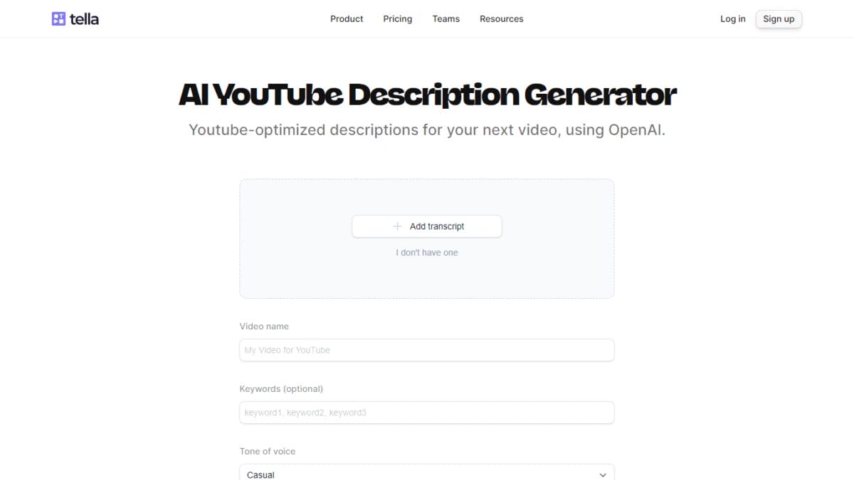 AI YouTube Description Generator ️ 2025 - ©Vive Virtual