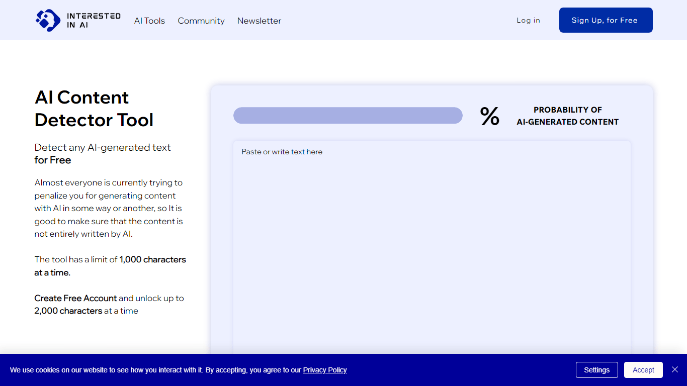 AI Content Detector By Interested In AI ️ 2025 - ©Vive Virtual