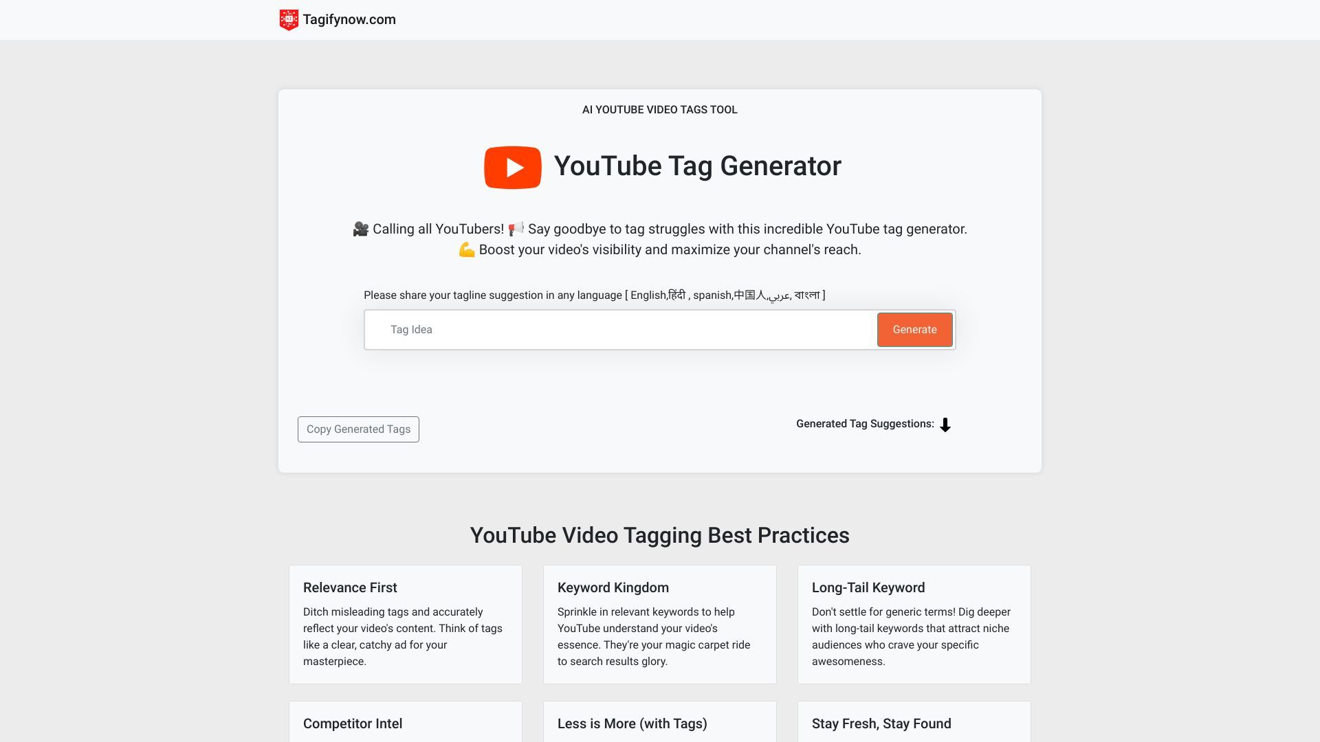 AI YouTube Tag Generator ️ 2025 - ©Vive Virtual