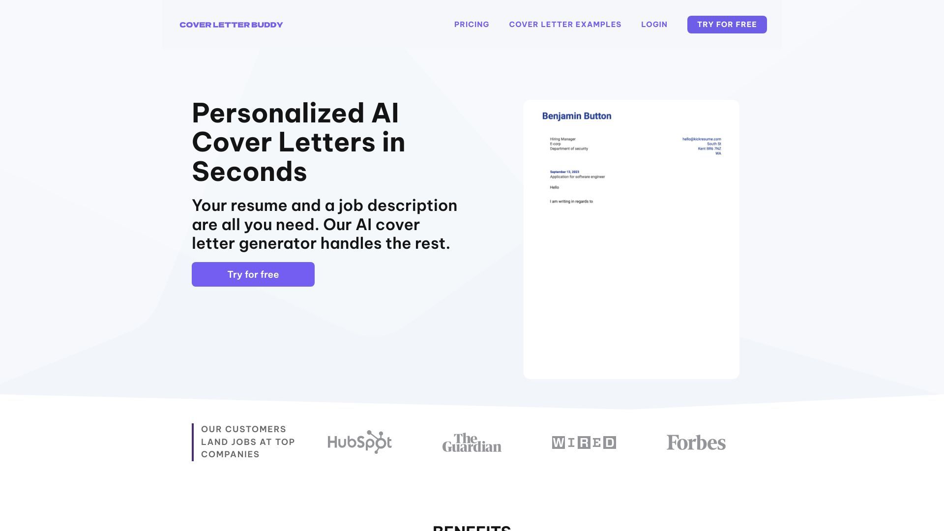 Free AI Cover Letter ️ 2025 - ©Vive Virtual